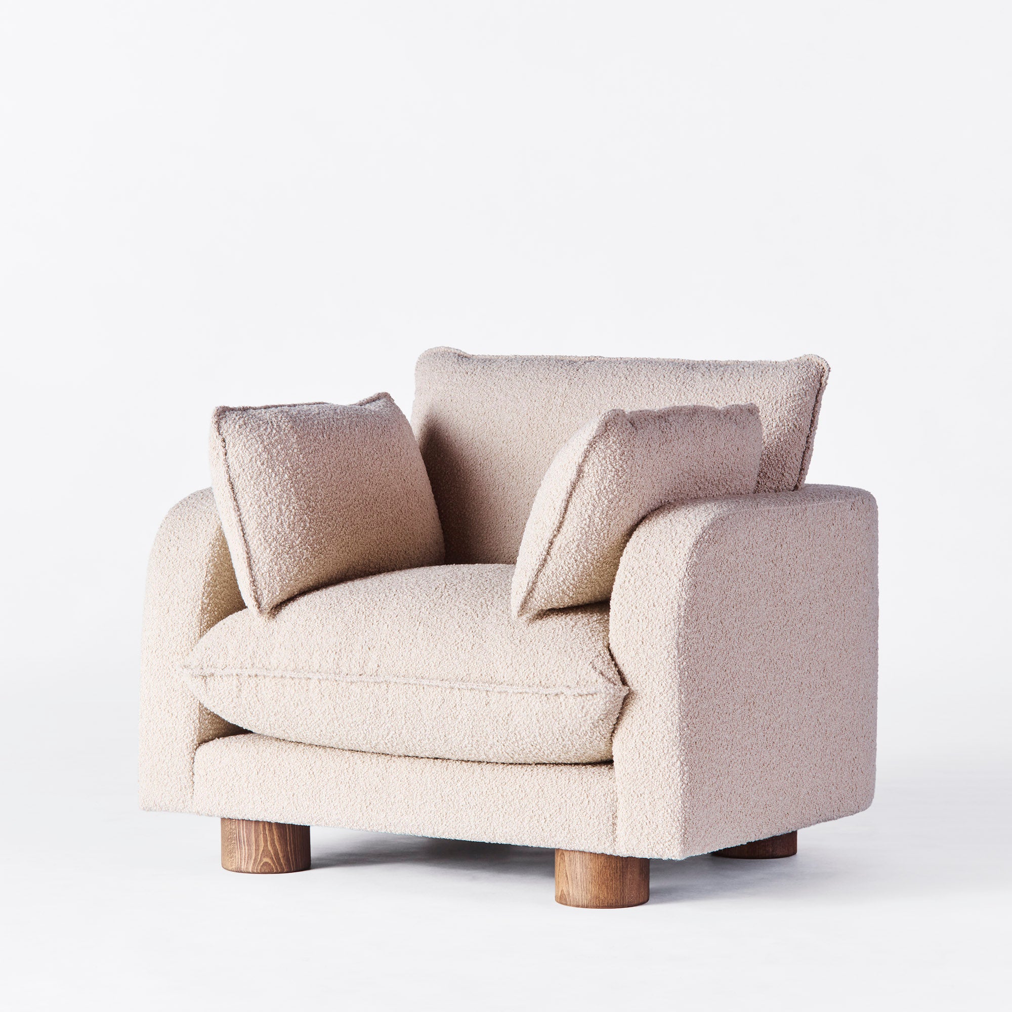 Miles Armchair Boucle Beige – Dusty Deco Us