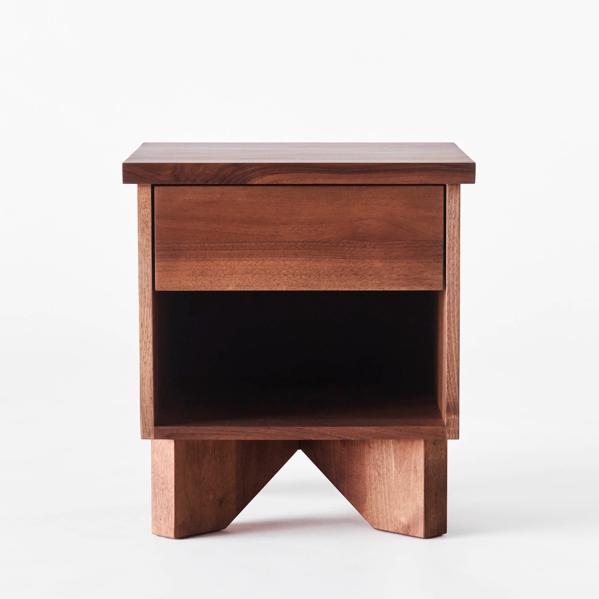 walnut bedside table